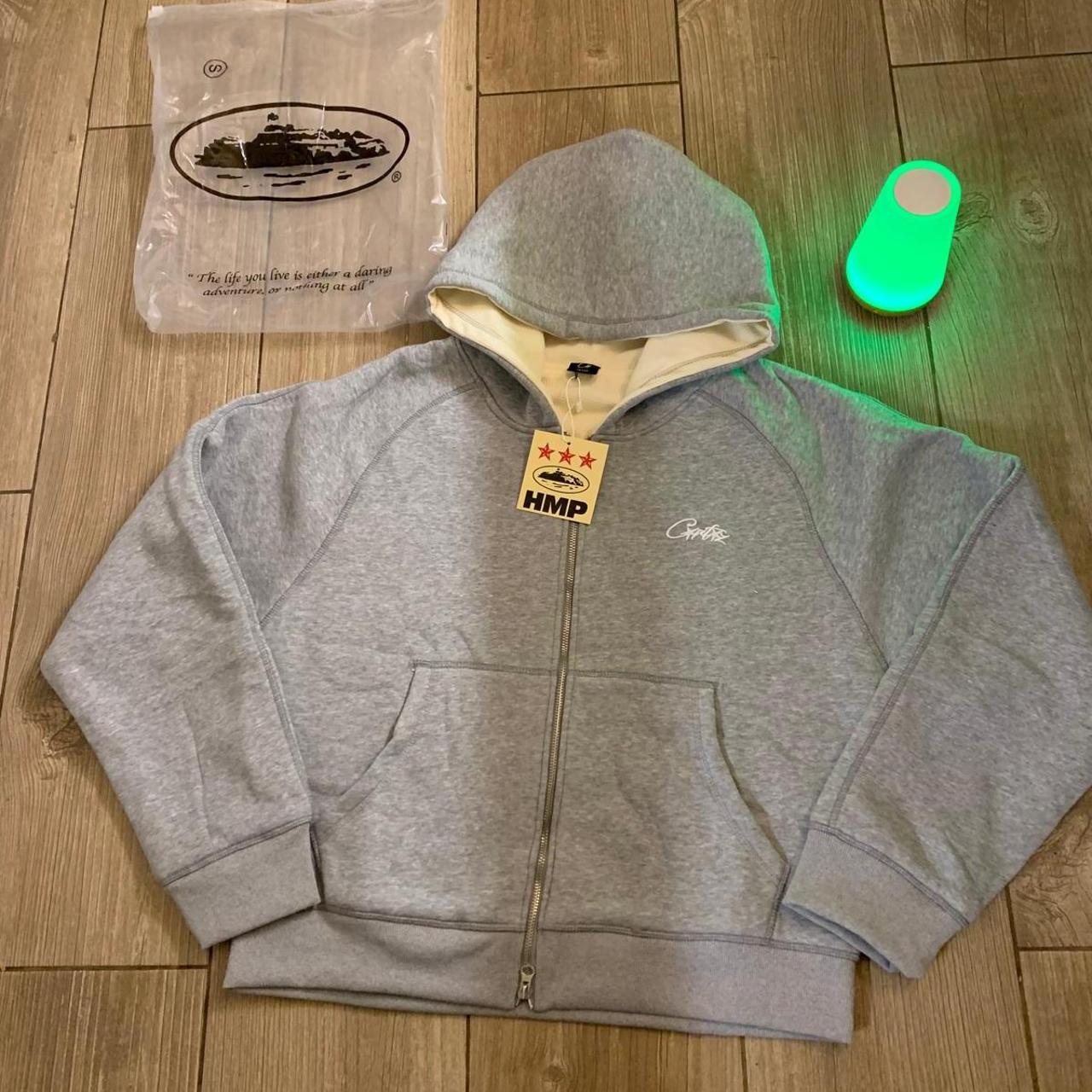 Corteiz HMP ZIP UP hoodie Grey Size Small Brand new... | Depop