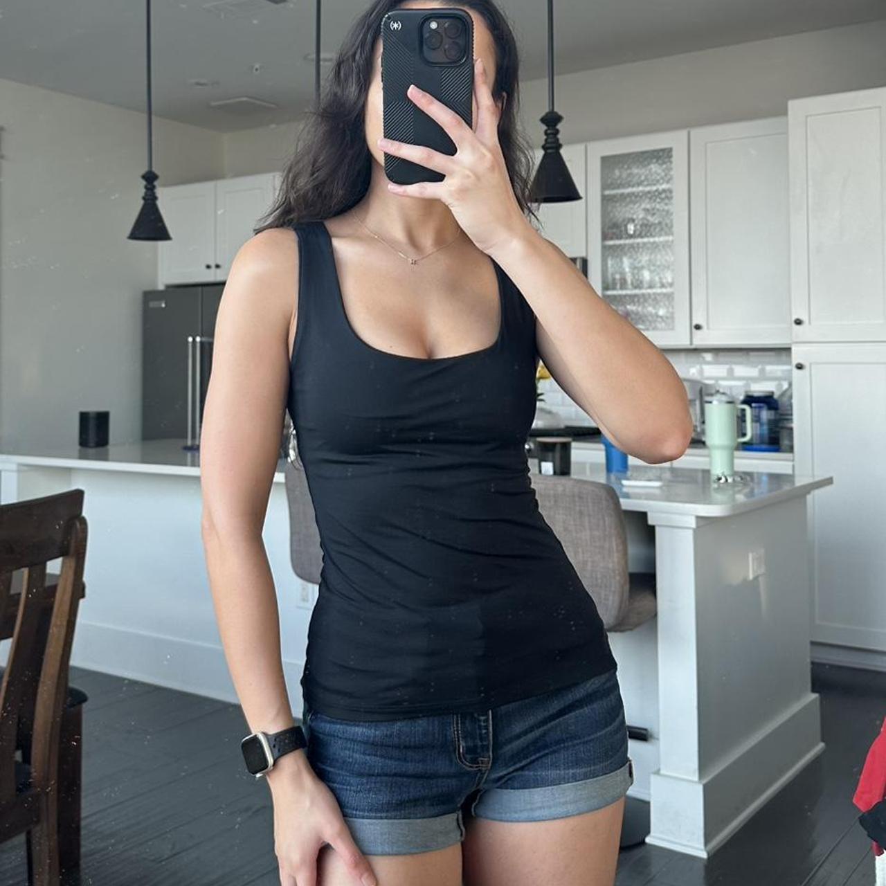 Black Zara Basic Tank Top Size Small Sooo soft and... | Depop