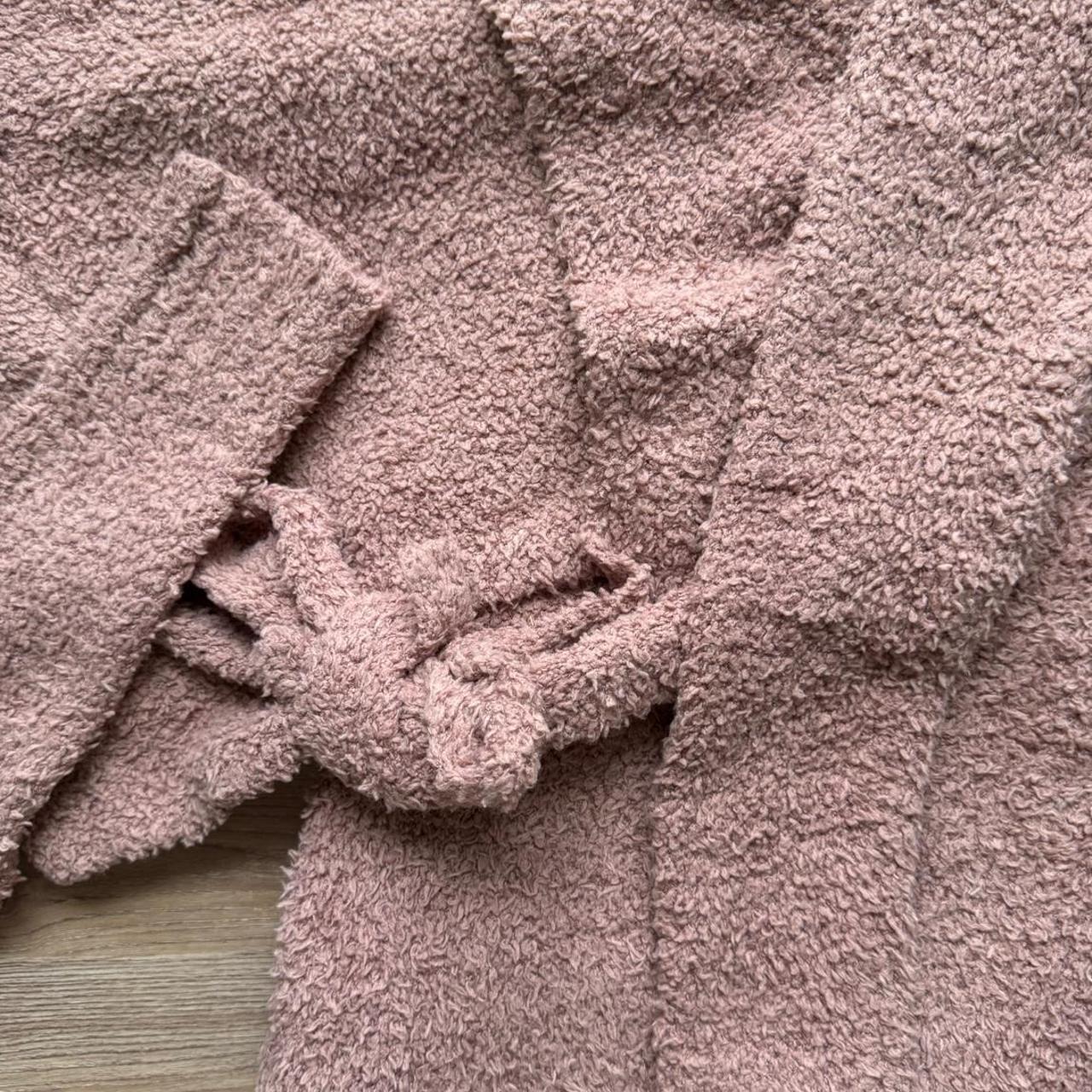 SKIMS blush fuzzy sweat set: wrap top and pants... | Depop