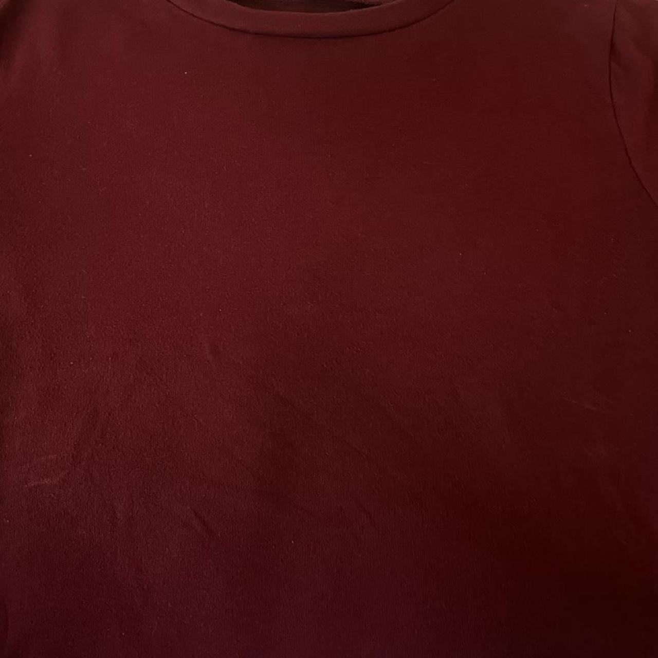 maroon wild fable cropped tee - worn once to try... | Depop
