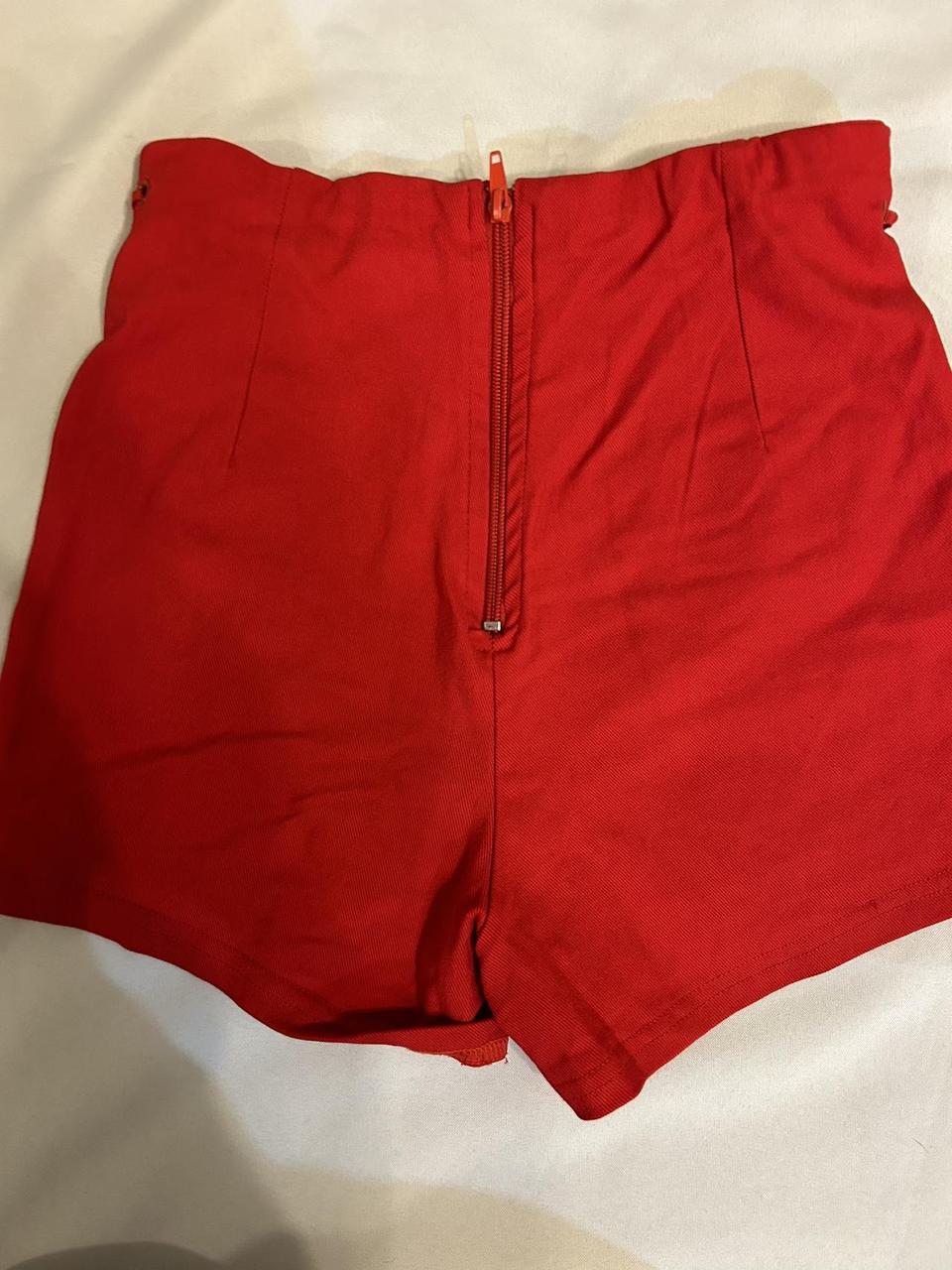 Red Women’s Shorts. Super cute for costume, concert,... - Depop