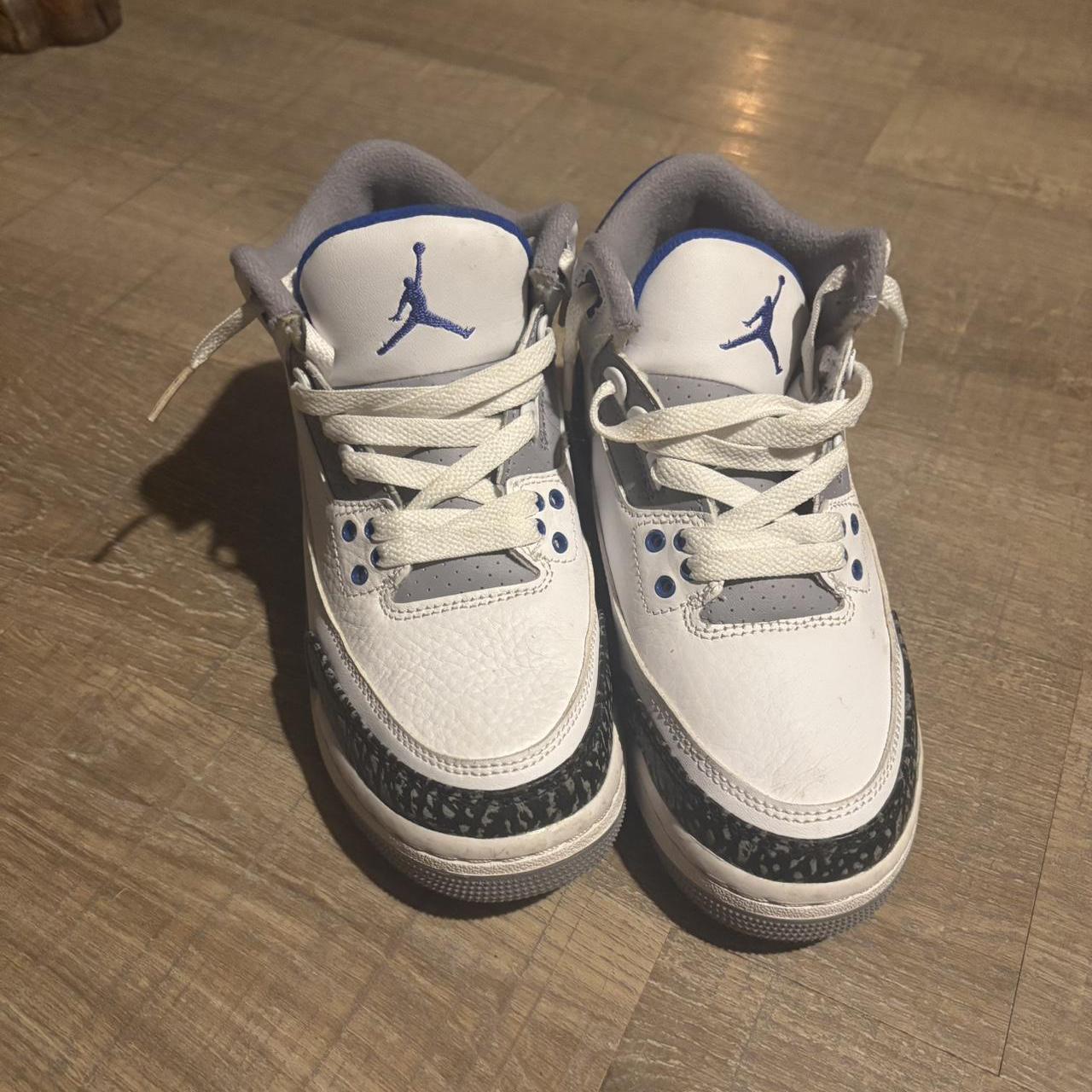jordan 3 racer blue gs mens size 5 womans size... | Depop