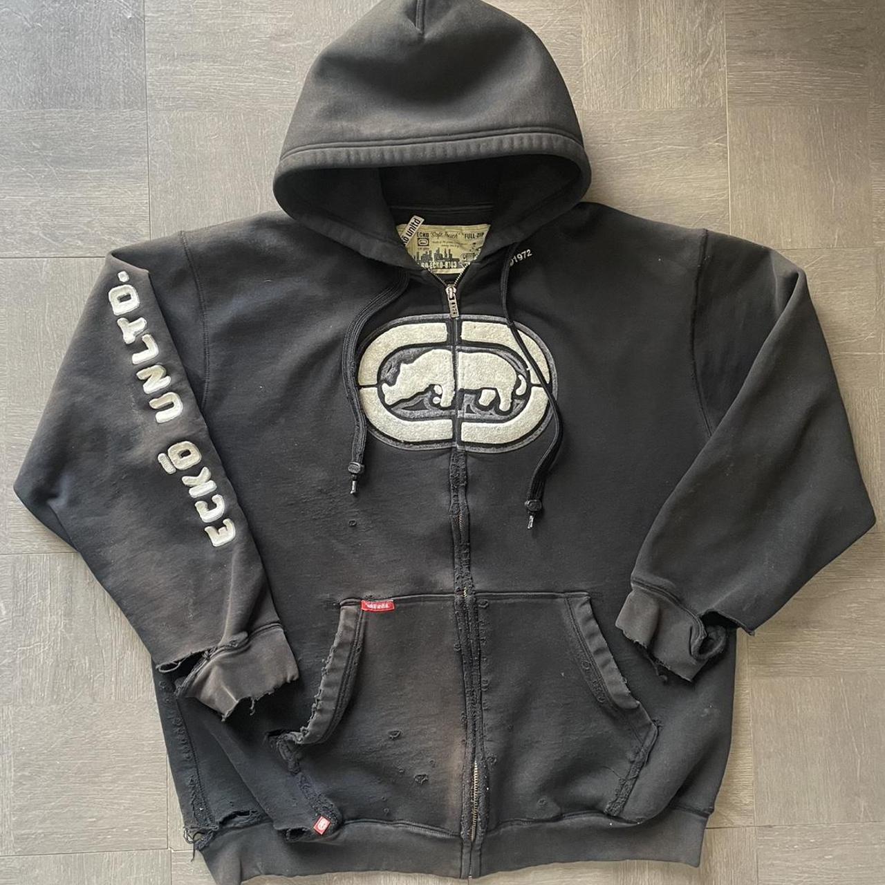 vintage y2k 2000’s ecko unlimited hoodie with... - Depop