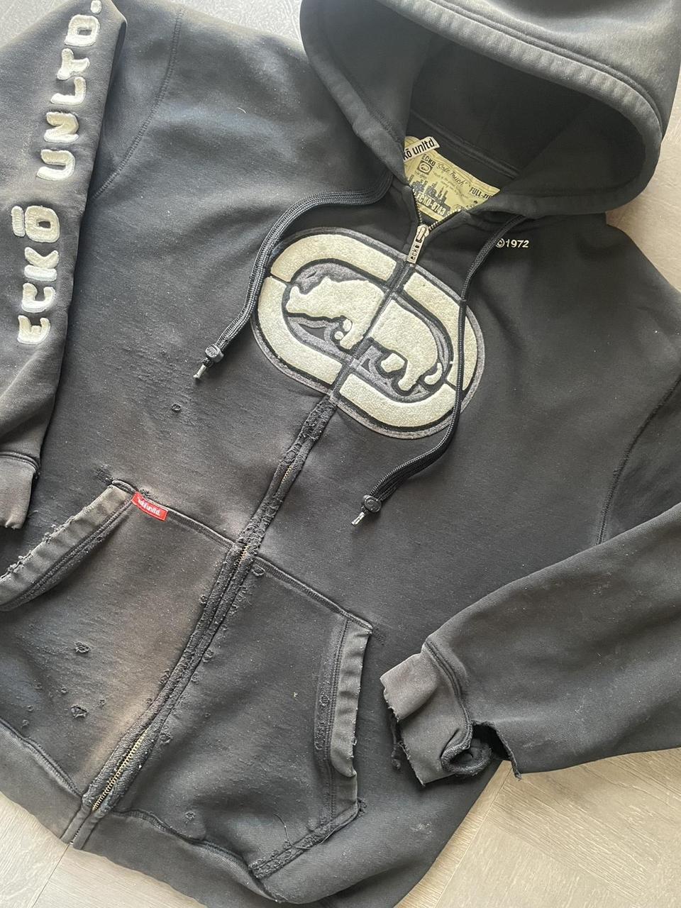 vintage y2k 2000’s ecko unlimited hoodie with... - Depop