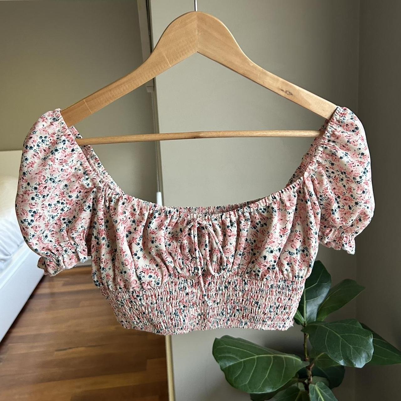 🌸 Ruby Sees - Floral Crop 🌸 Size 8 Worn once, Like new | Depop