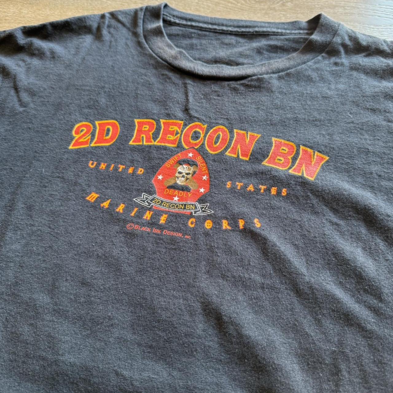 Black and red Recon Battalion 2D Recon BN... | Depop