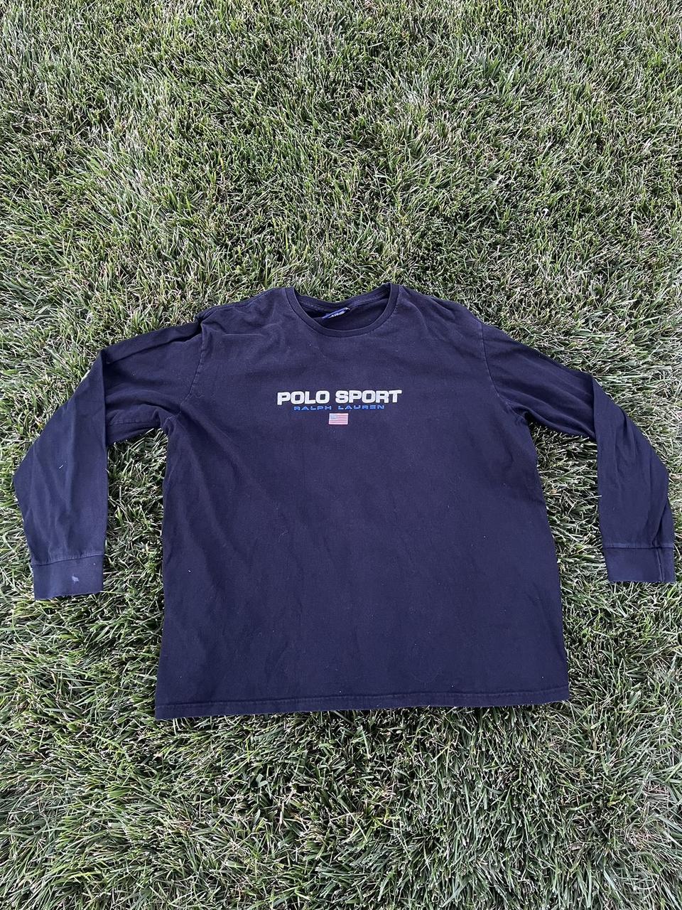 Vintage Polo Sport Long Sleeve Small stain shown on... - Depop