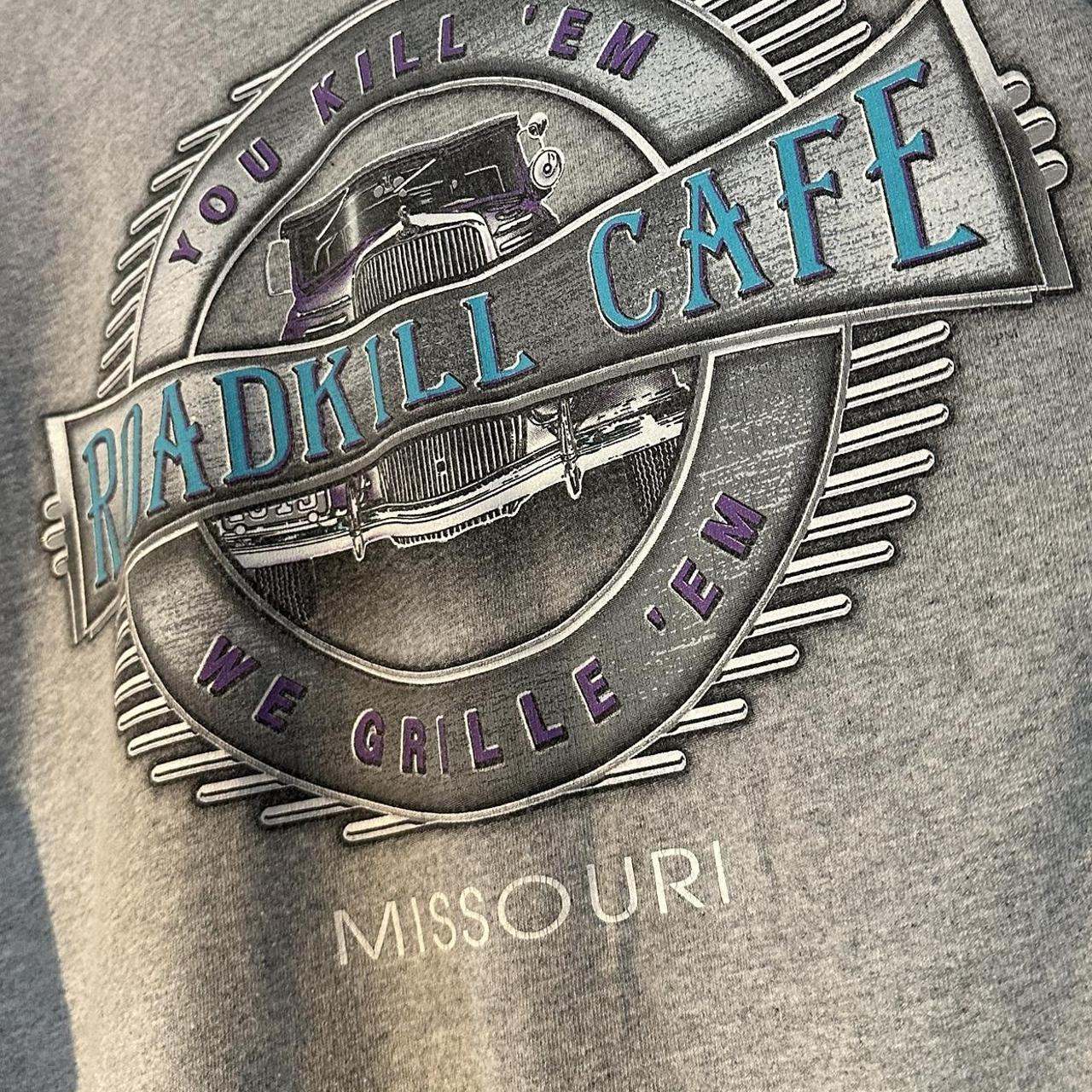 Vintage heavyweight graphic tee “roadkill cafe”. in... | Depop