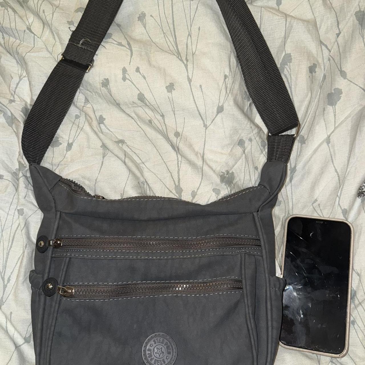 Grey Kipling star polo crossbody bag... | Depop