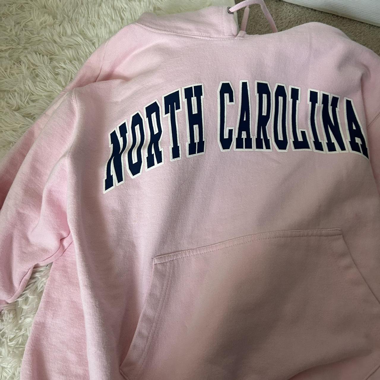 Pink North Carolina hoodie Size large but it’s more... | Depop