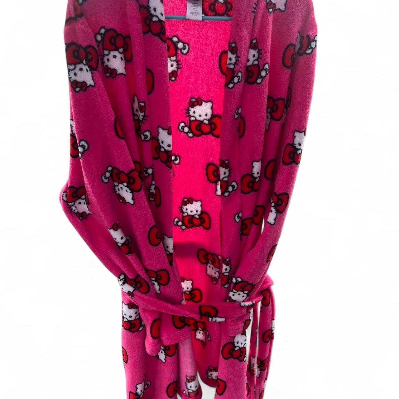 Women Pink Hello Kitty robe 1X runs a bit small,... | Depop