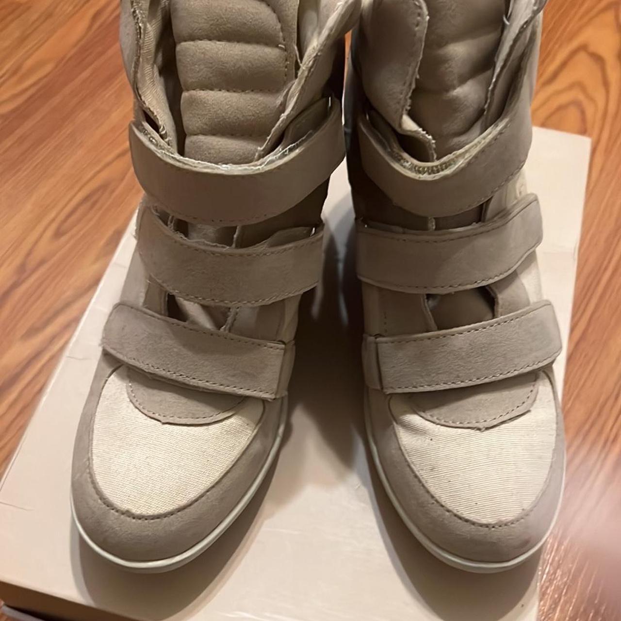 Cream wedge shoes. | Depop