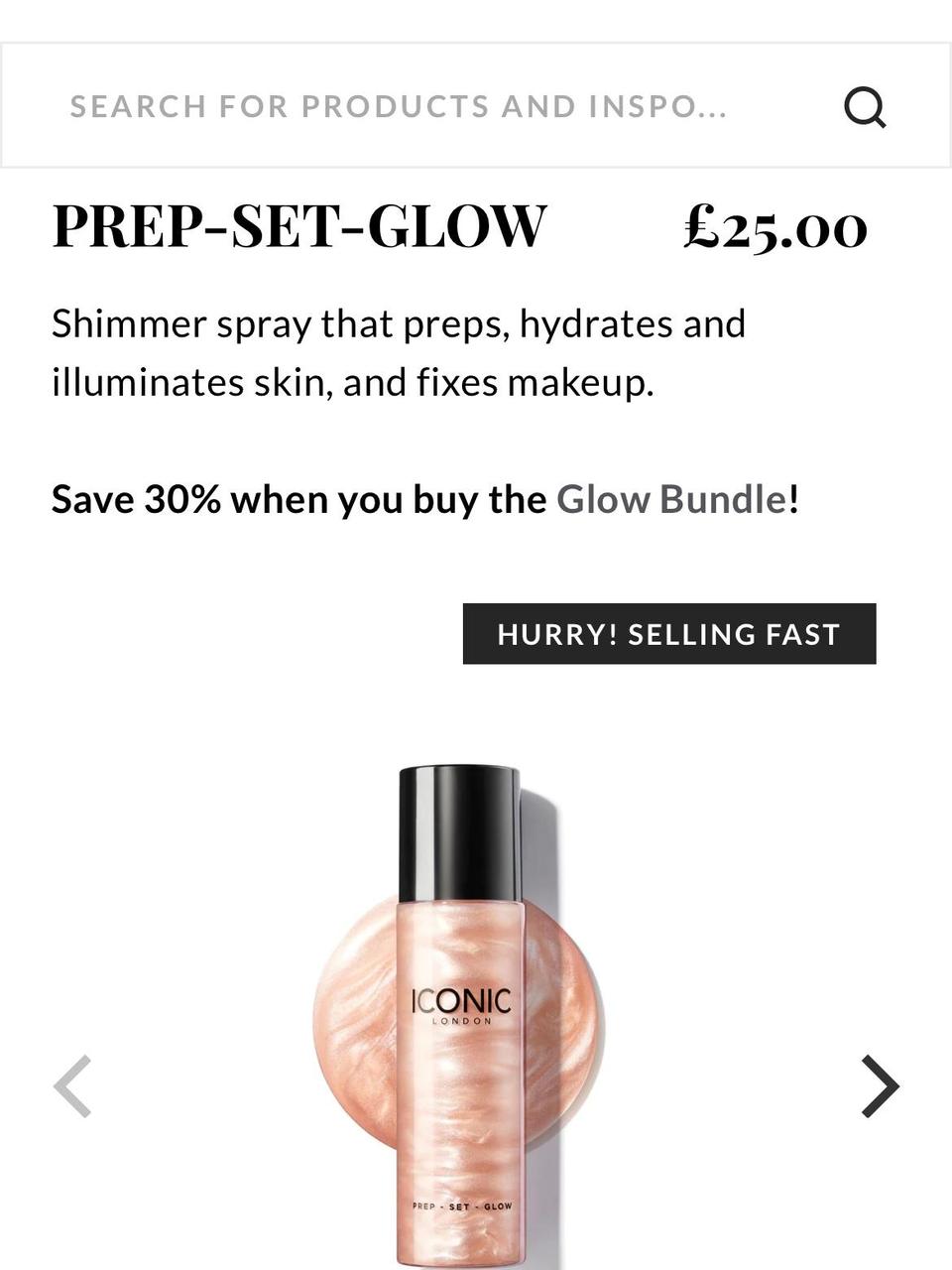 Iconic London PREP-SET-GLOW setting spray... - Depop