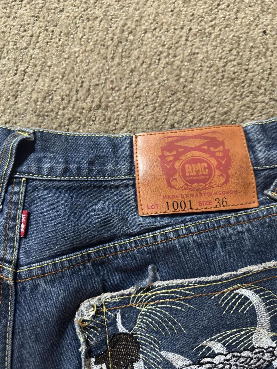 80s salvaged rmc japanese denim JNCO-like salvaged... - Depop