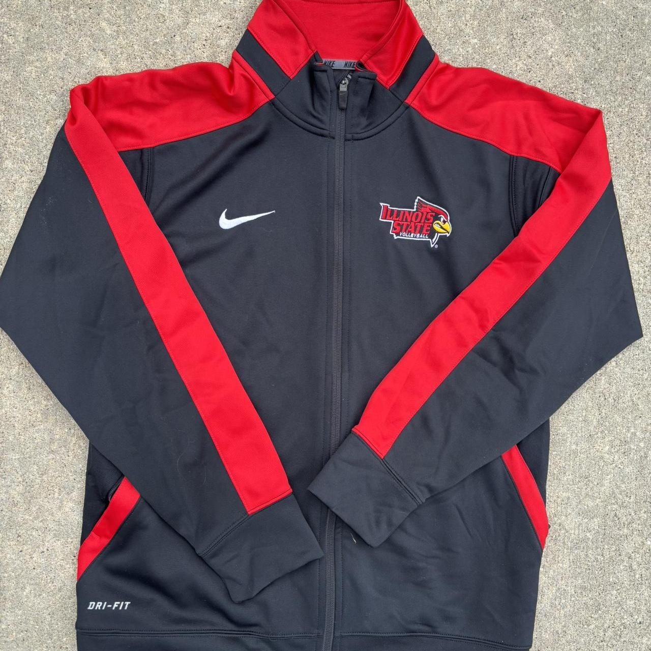 Black and Red Illinois State Redbirds College Nike... | Depop