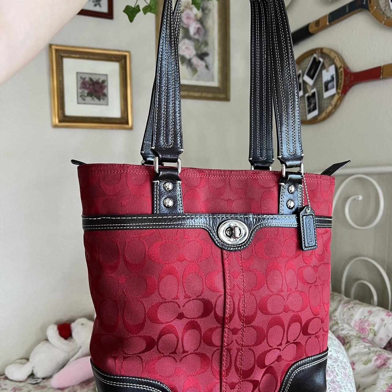 vintage Coach red Hampton shoulder bag • perfect... | Depop