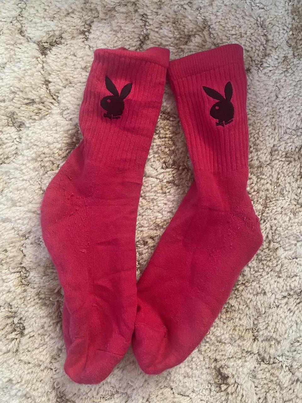 Playboy socks in perfect condition. Stretchy and... - Depop