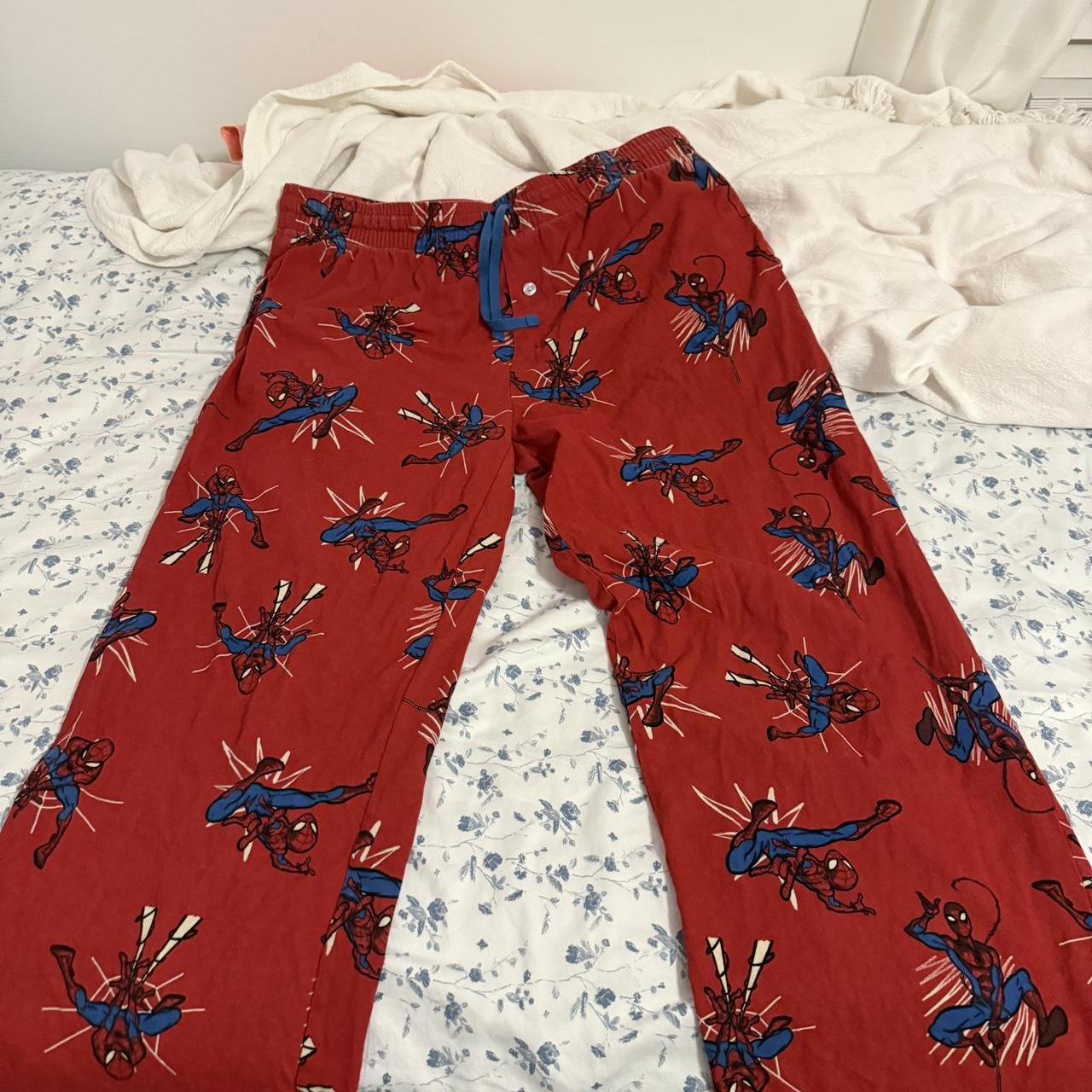spiderman pajama pants * never worn * size L... | Depop