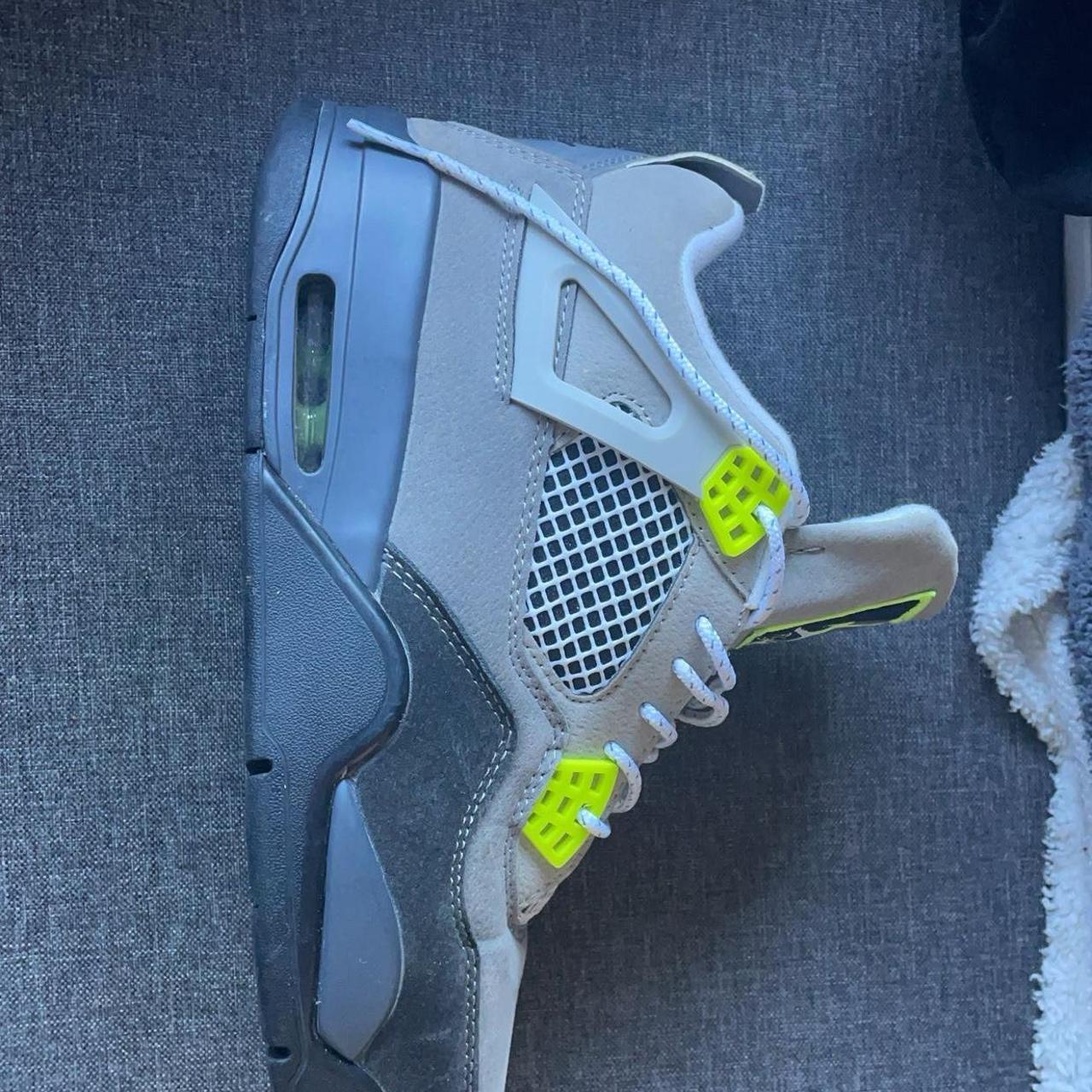 AIR JORDAN 4 95 NEON GREY SE no box both shoes... | Depop