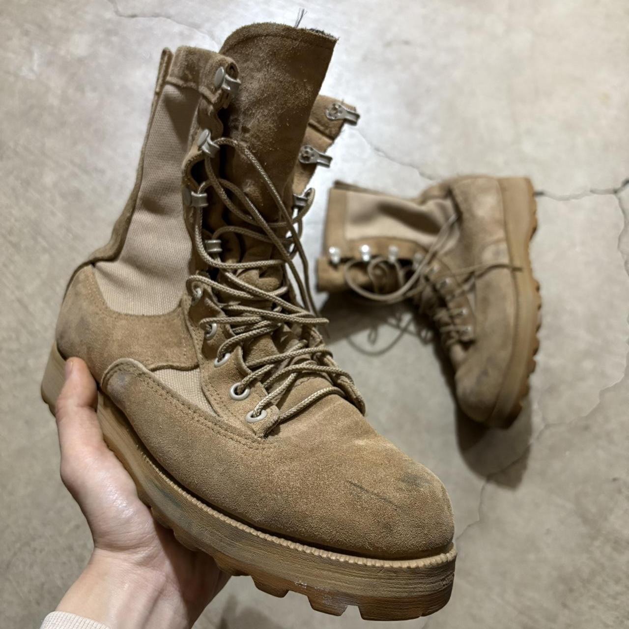 Made in USA Tan suede military boots #militaryboots | Depop