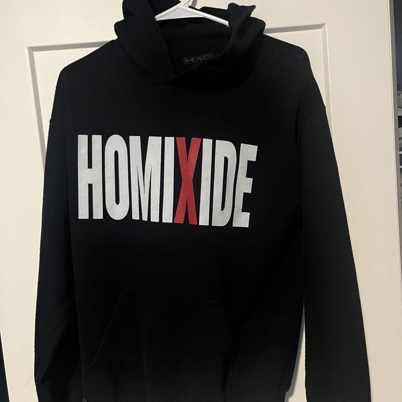 homixide gang hoodie, size medium, excellent condition. - Depop