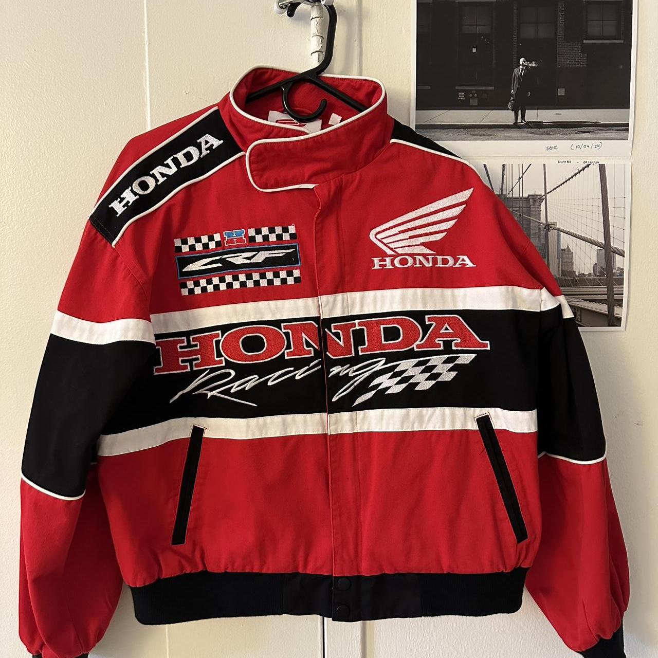 Vintage Honda Racing Jacket Boxy, Cropped Fit Worn... - Depop