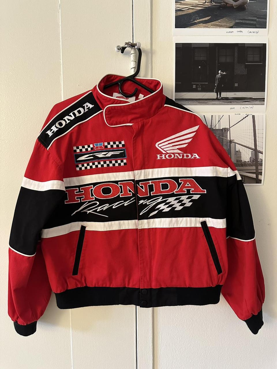 Vintage Honda Racing Jacket Boxy, Cropped Fit Worn... - Depop