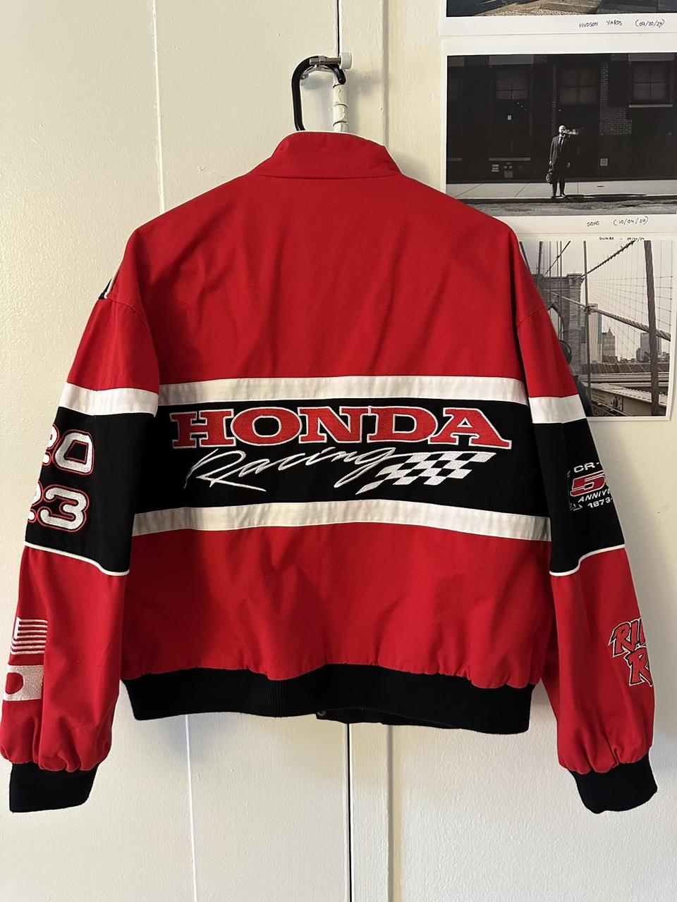 Vintage Honda Racing Jacket Boxy, Cropped Fit Worn... - Depop