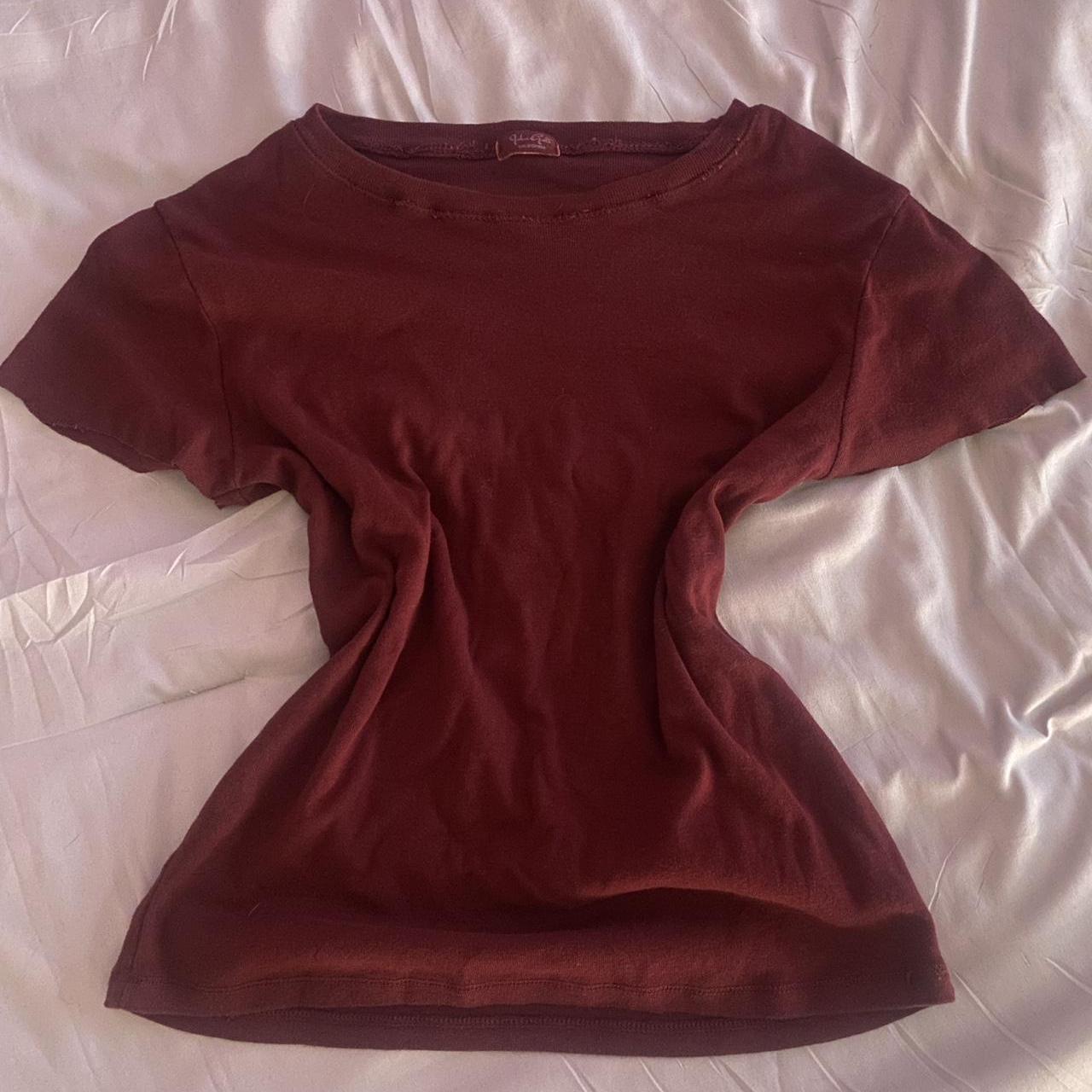 - basic red brandy tee - stretchy & soft 🤍... | Depop