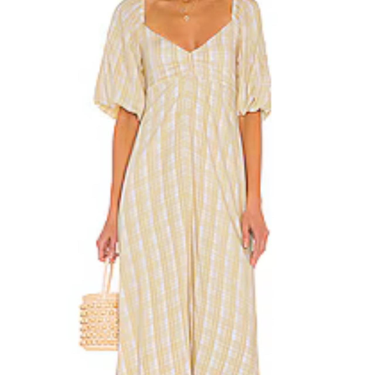 Faithfull the Brand Imanie Check Print Short Sleeve... - Depop