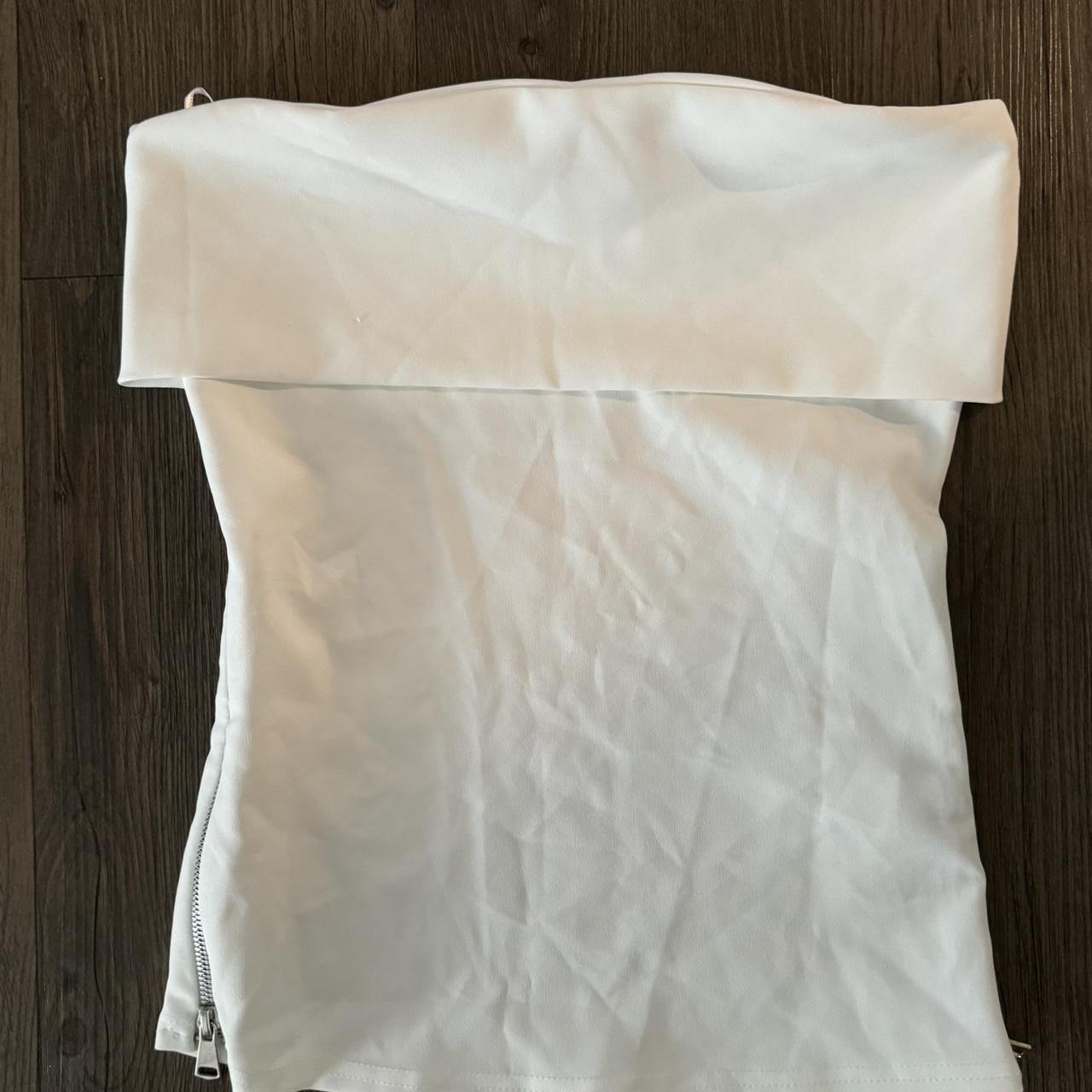 Zara side zip up tube top Never worn Sold out So... - Depop