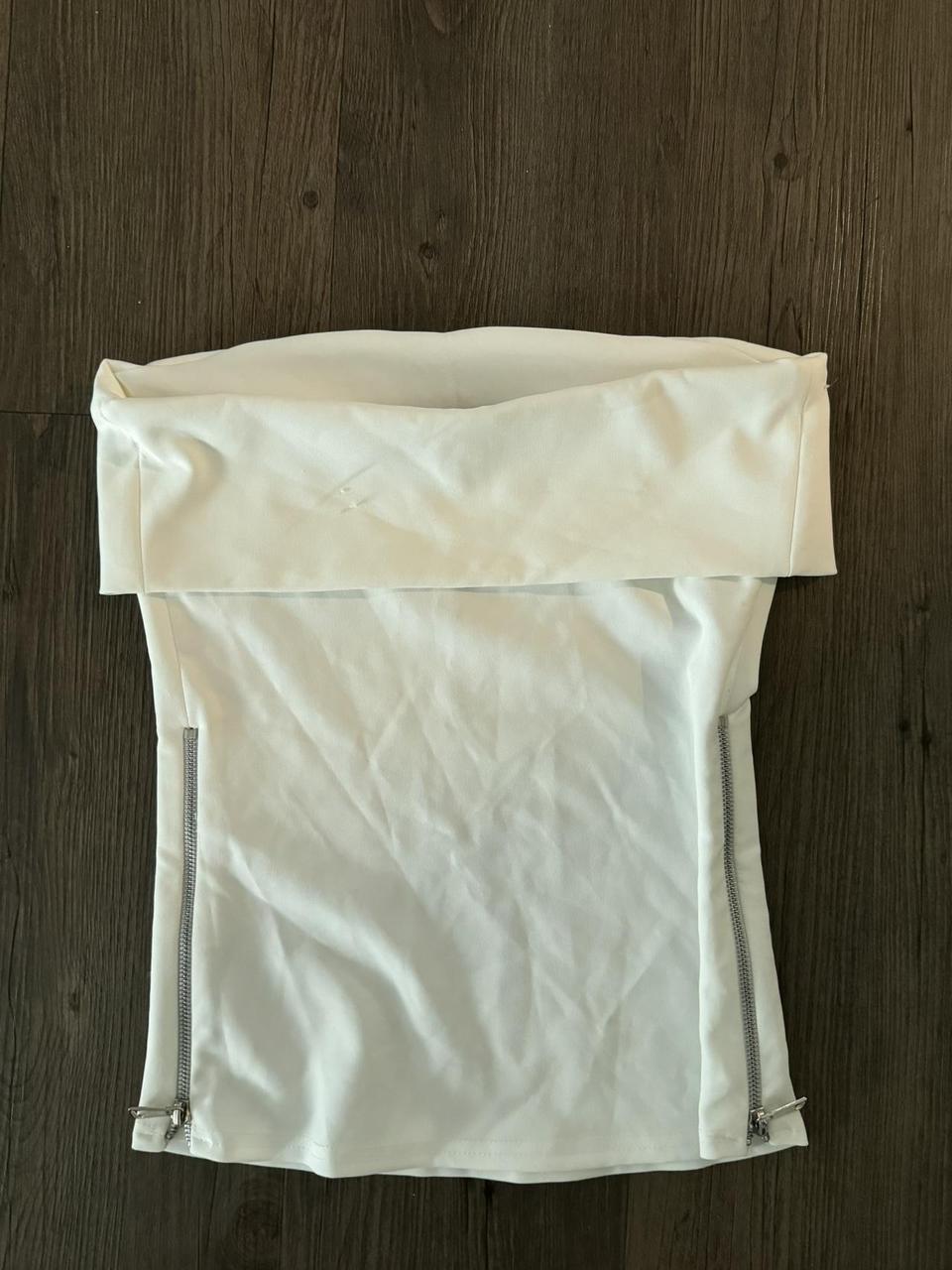 Zara side zip up tube top Never worn Sold out So... - Depop
