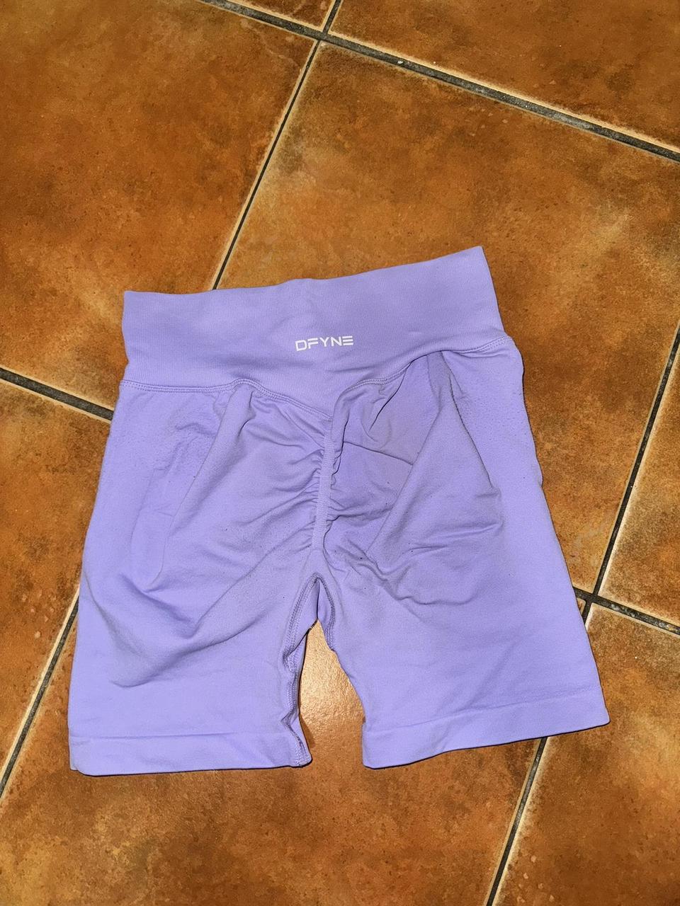 Purple dfyne shorts, worn a couple times #dfyne - Depop