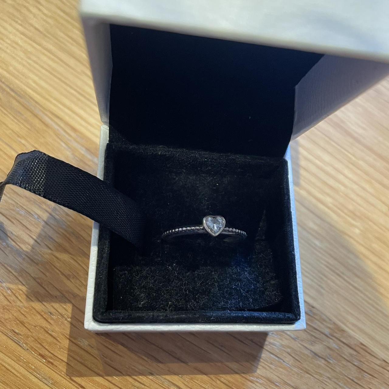 Genuine Pandora Heart Ring. Size 52 Worn a few... - Depop