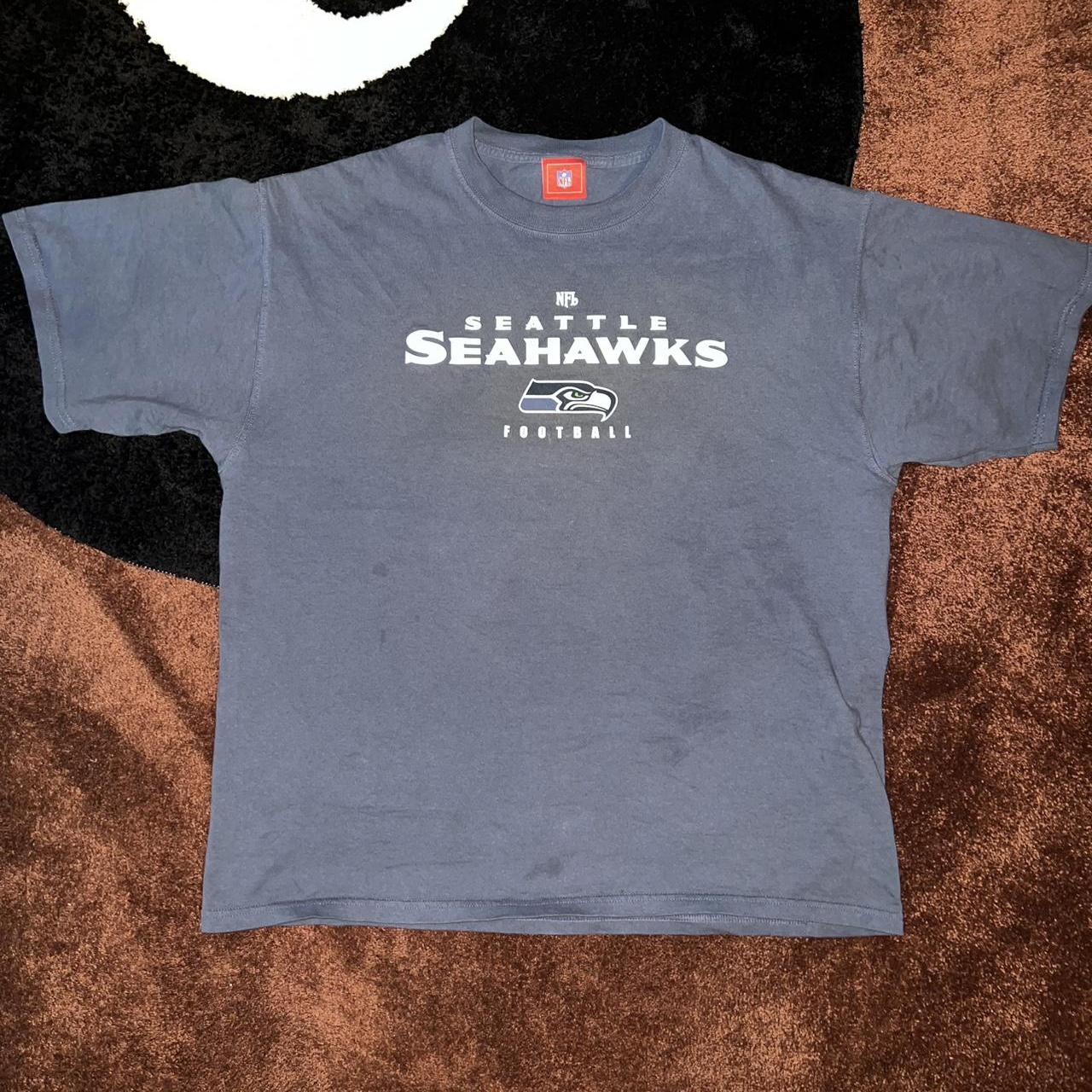 Vintage Blue NFL Seattle Seahawk T-Shirt, has a... | Depop