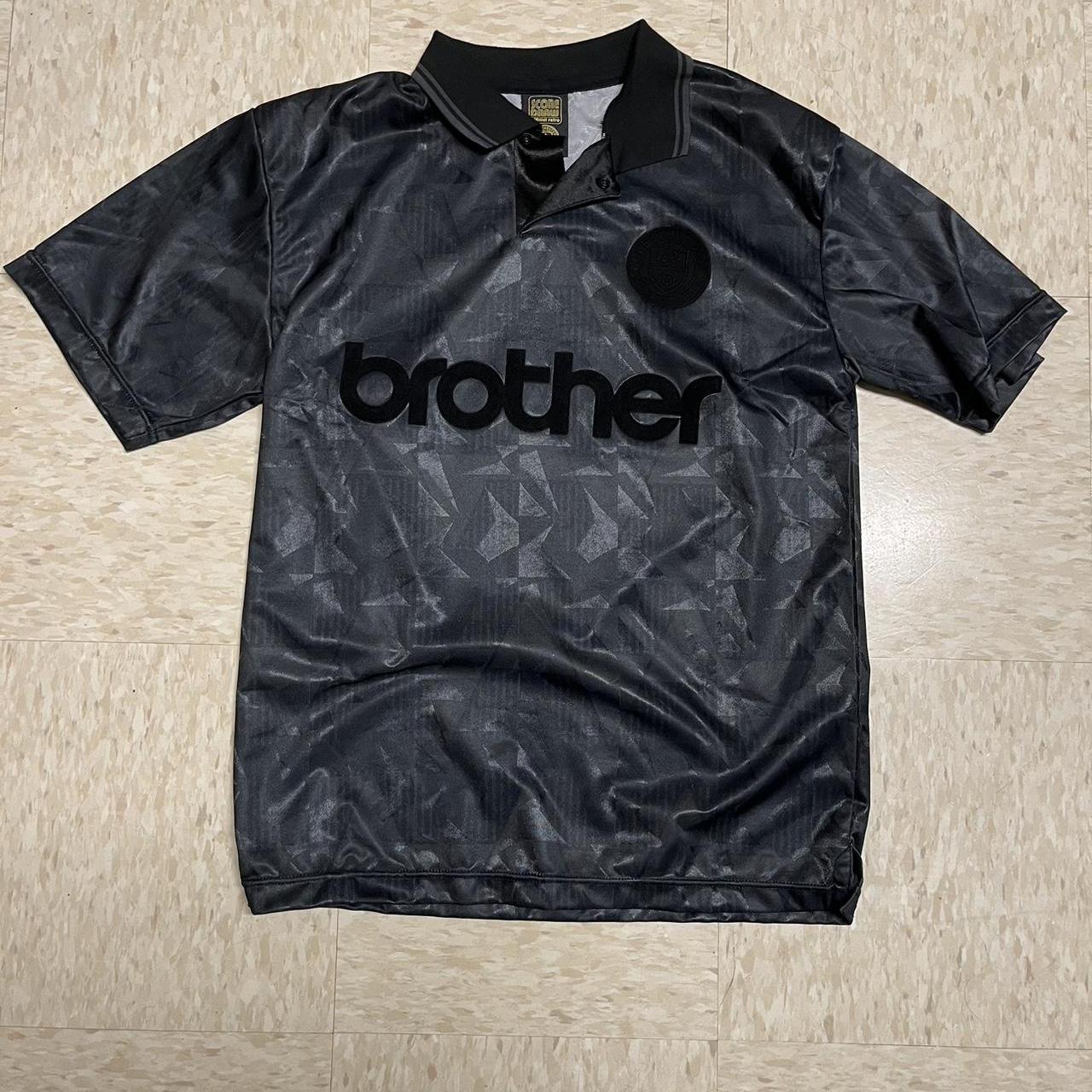 Large retro Manchester City kit top bought at... - Depop