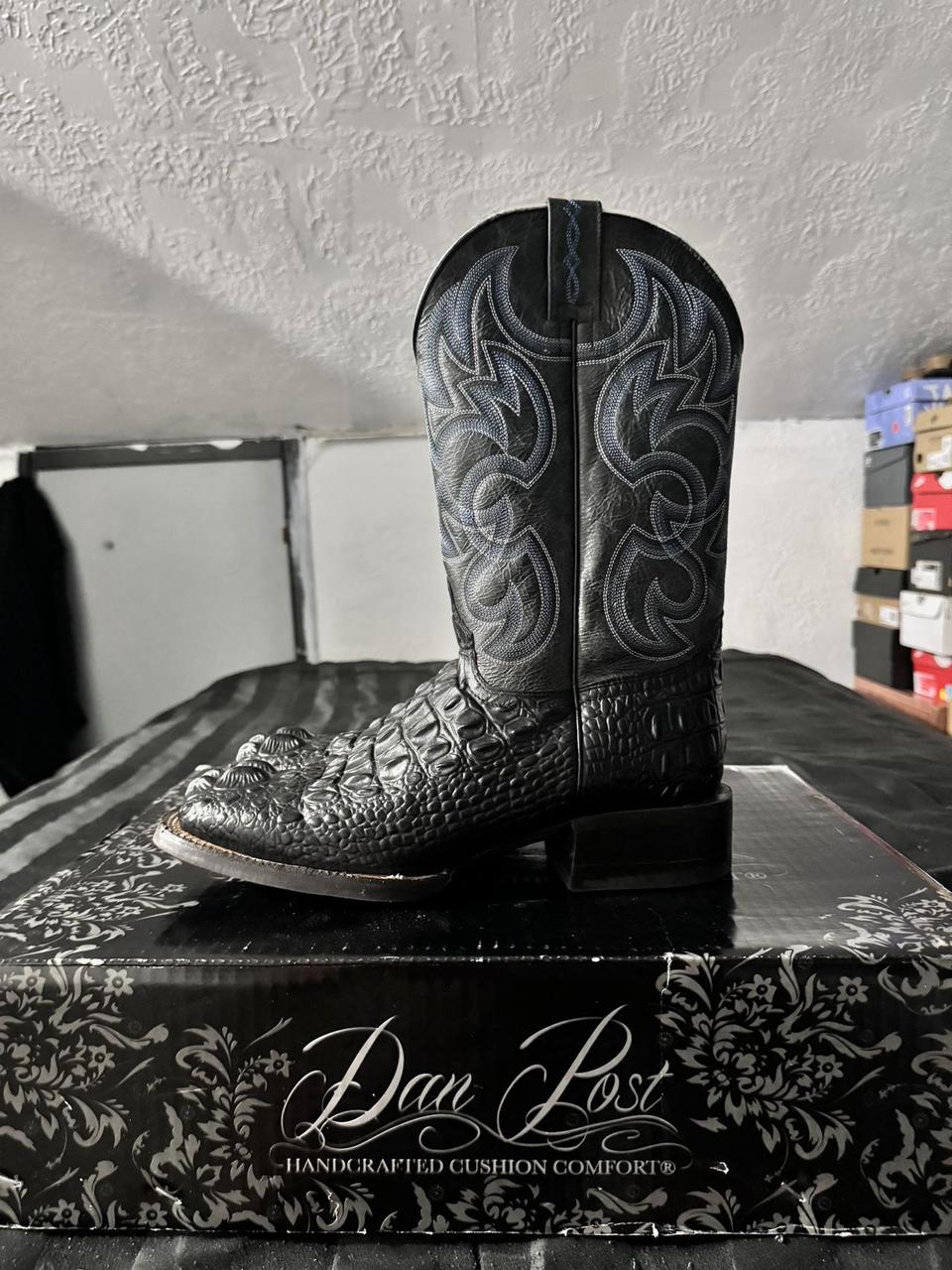 Cavenders Intrepid black alligator print and grey... - Depop