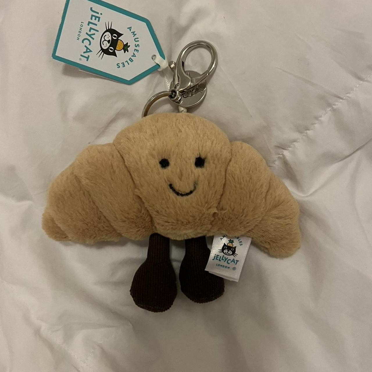 Jellycat croissant keychain /bag charm | Depop