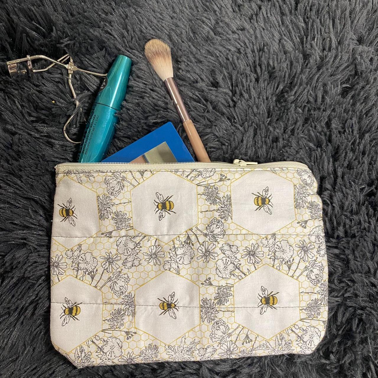 Handmade cute bee patterned makeup/pencil... - Depop