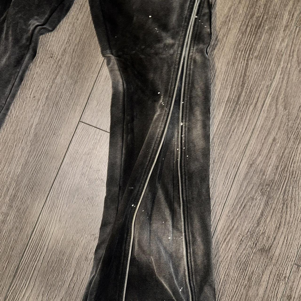 MNML. LA zipper flare sweatpants Size: Small about... | Depop