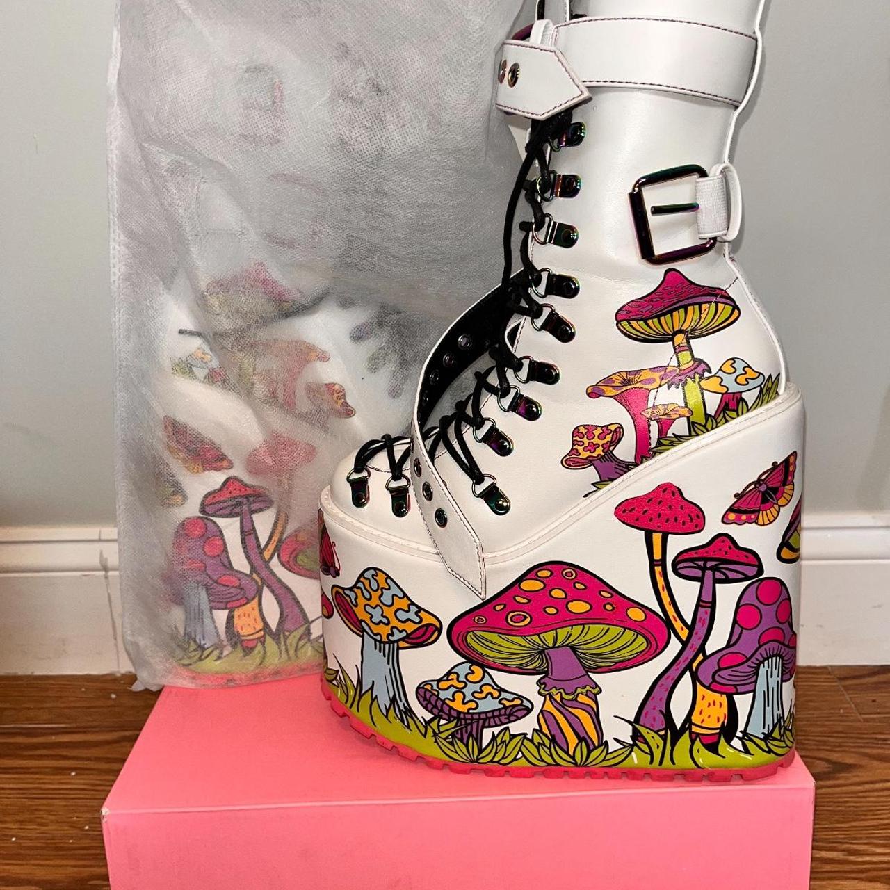 PSYCHEDELIC FAIRYTALE DOUBLE STACK TRAITOR BOOTS -... | Depop