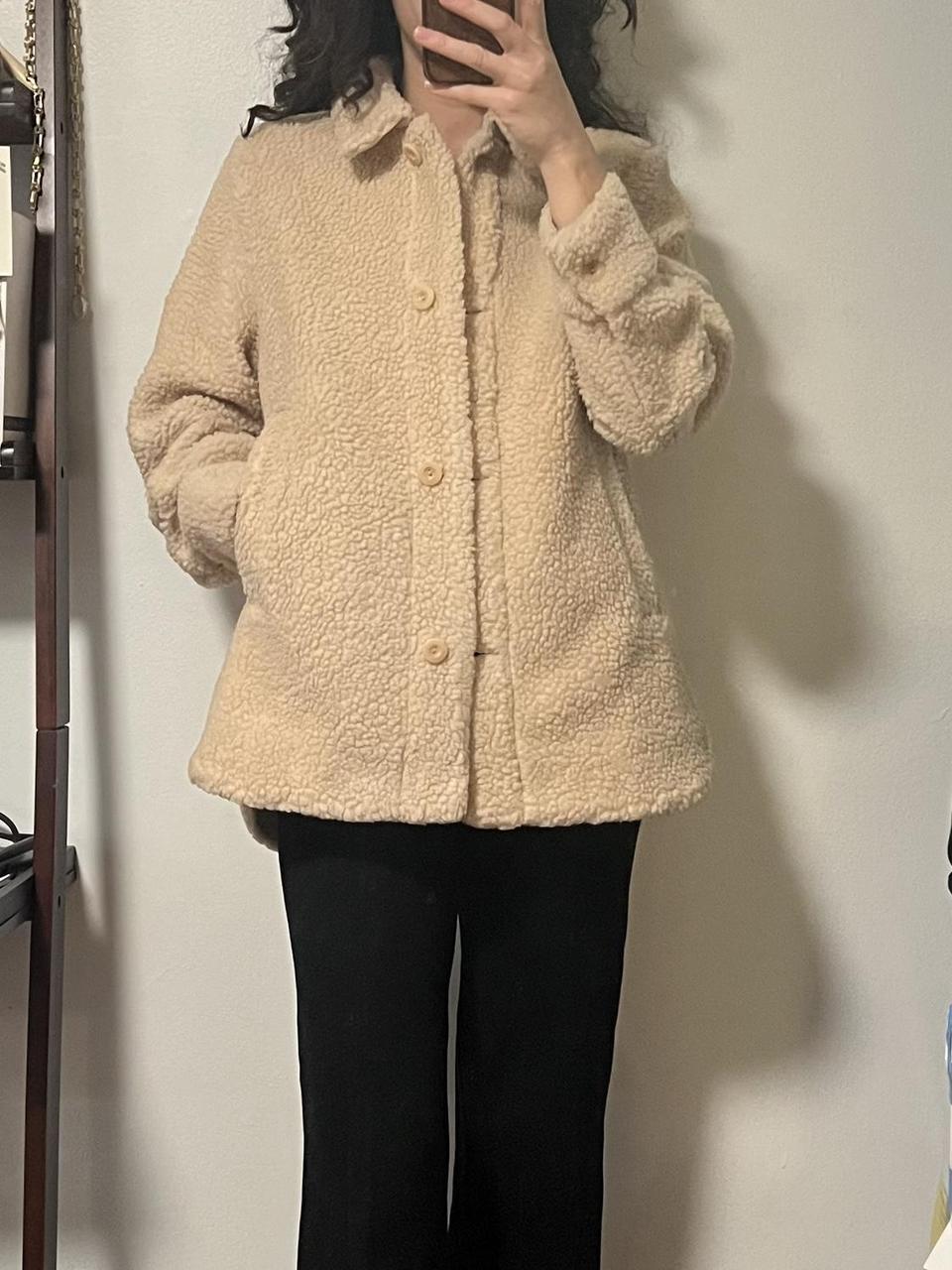 COS teddy short coat EU size 34 / US 4 - slightly... - Depop