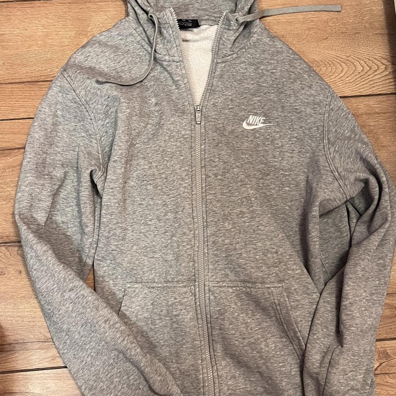 Grey Nike zip up hoodie Sz XL tall #nike #zipup | Depop