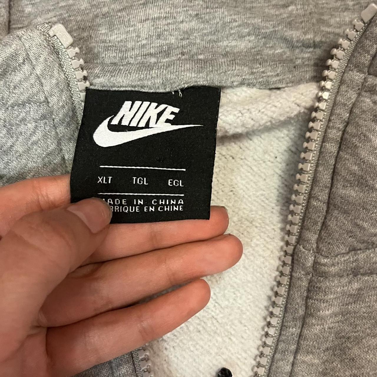 Grey Nike zip up hoodie Sz XL tall #nike #zipup | Depop