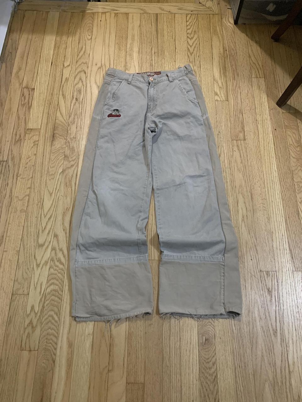 Jnco Chinos twill Bulldog embroidery baggy custom by... - Depop