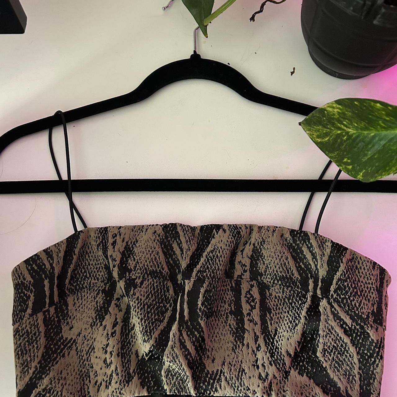 i.am.gia snake skin top worn once #iamgia #snakeskin - Depop