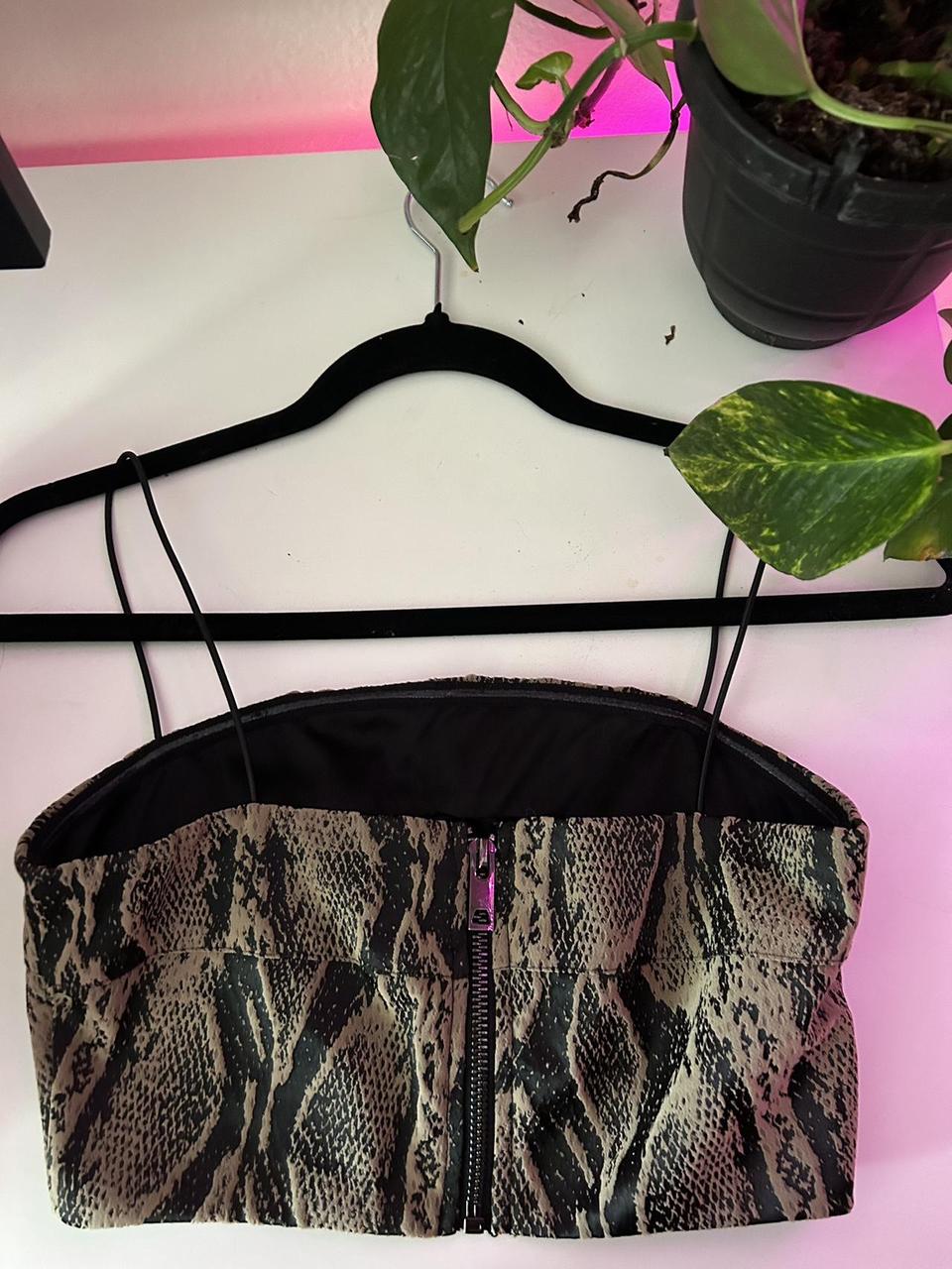 i.am.gia snake skin top worn once #iamgia #snakeskin - Depop