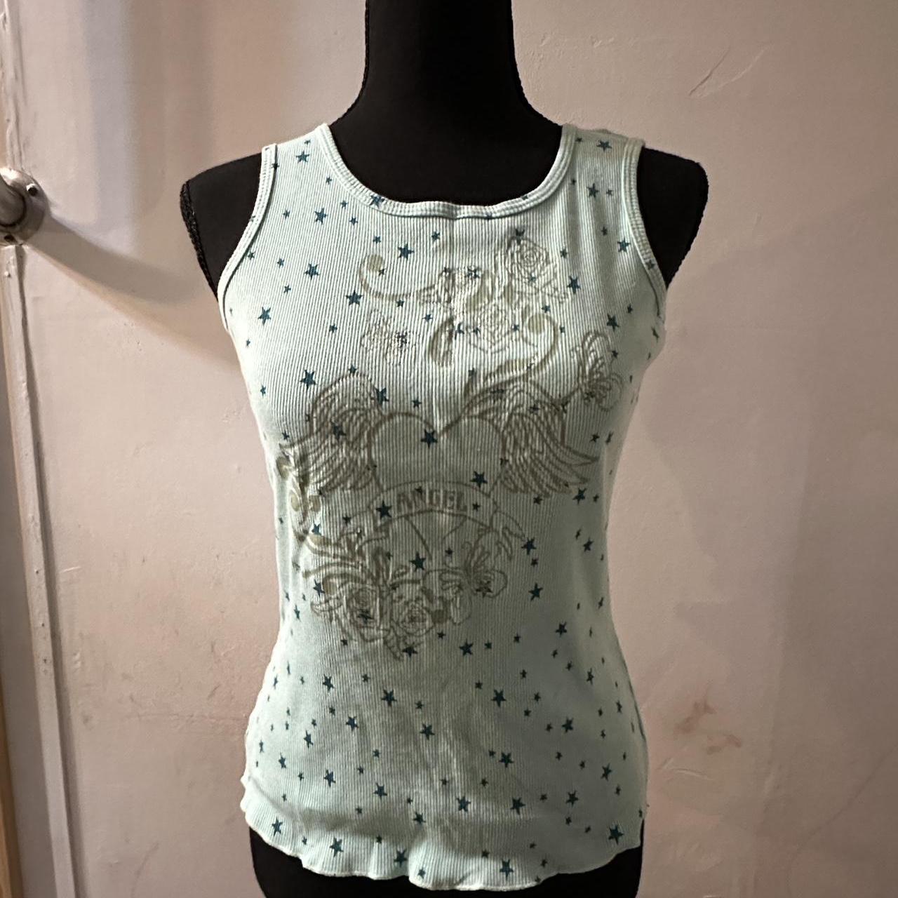 real and blue starry tank top🫶🏻 -size: large -brand:... | Depop