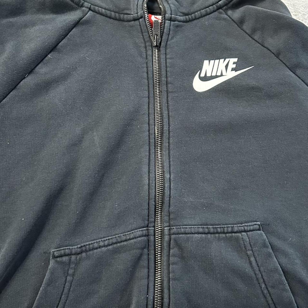 -Black Nike Zip-Up -Size L -Nike logo -Good... | Depop