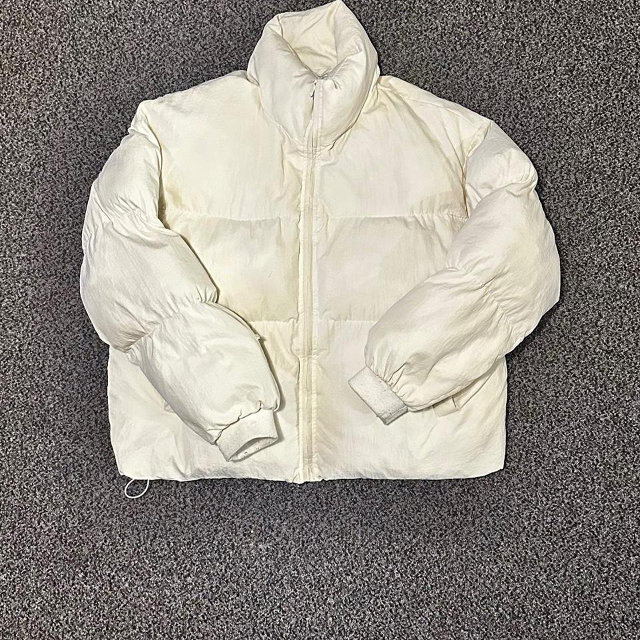 Vintage white Asnofit puffer jacket with a... | Depop